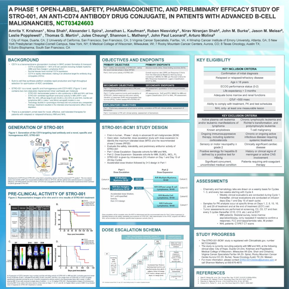 American Society of Clinical Oncology (ASCO) 2018 – Poster | Sutro ...