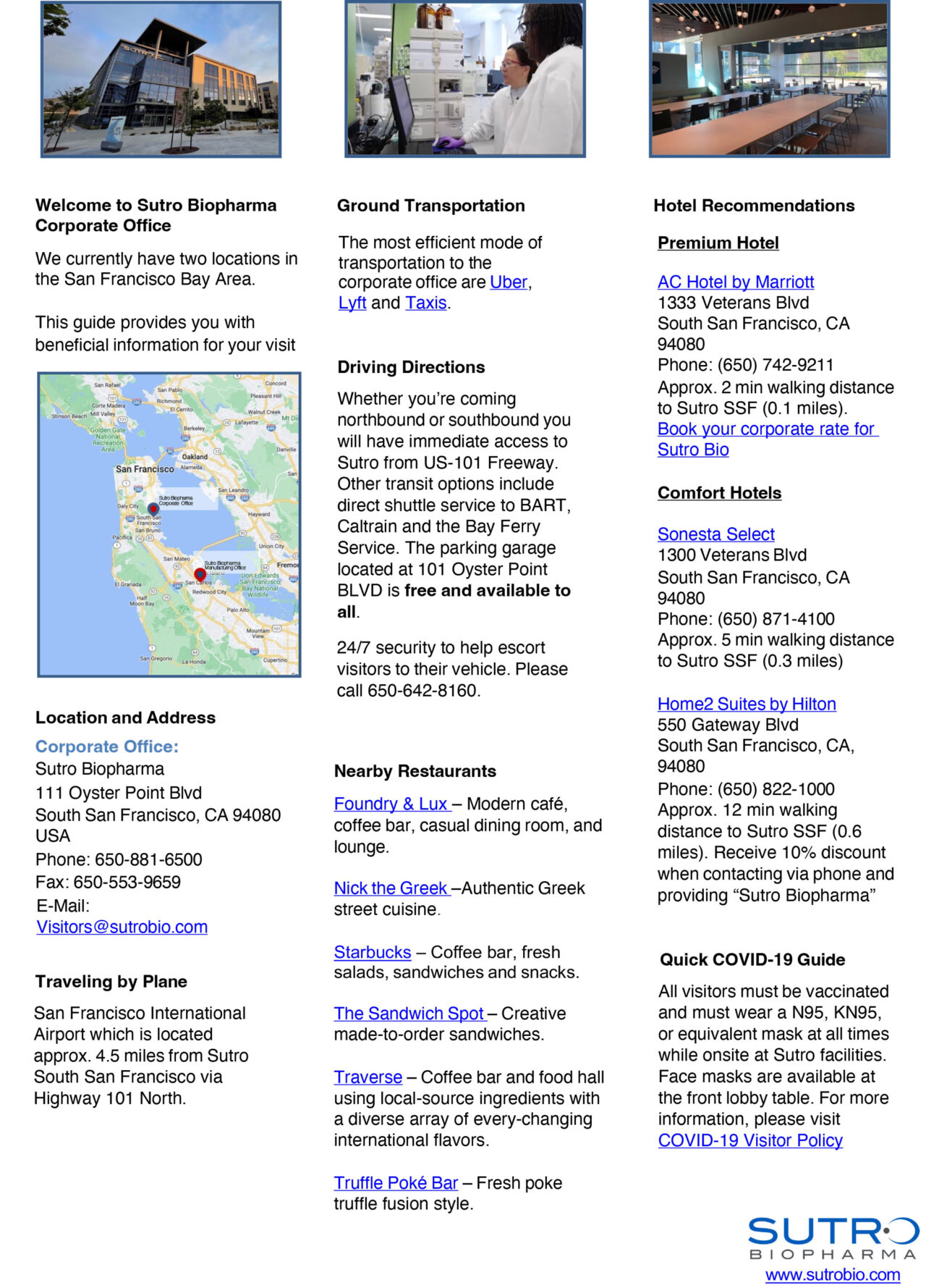 Contact Us | Sutro Biopharma, Inc.
