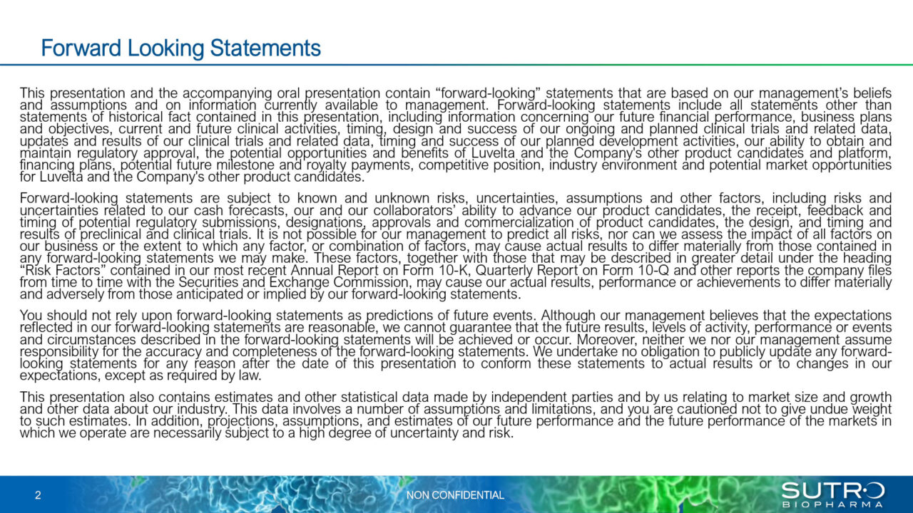 Luvelta Forum – Presentation | Sutro Biopharma, Inc.